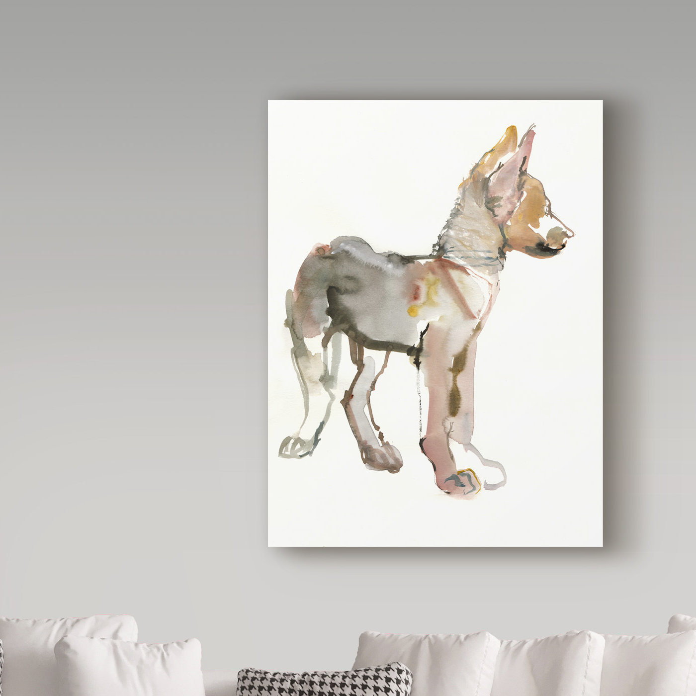 Trademark Fine Art Mark Adlington Waggle Arabian Wolf Pup - Wrapped Canvas Print - Wayfair Canada